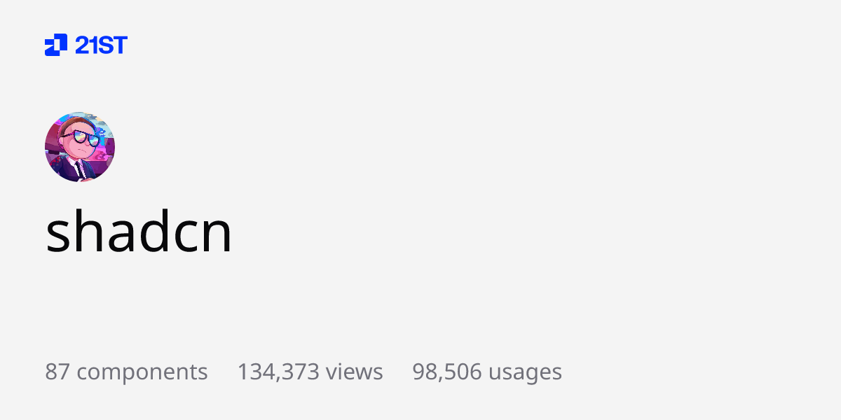 shadcn's components and demos | 21st.dev