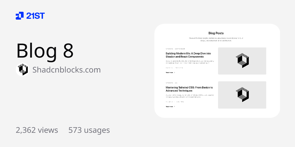 Blog 8 | Community Components - 21st.dev - The first vibe-crafting tool | 21st.dev