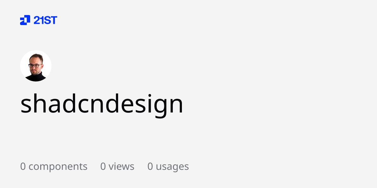 shadcndesign | 21st.dev - Discover, share, and craft UI components ...