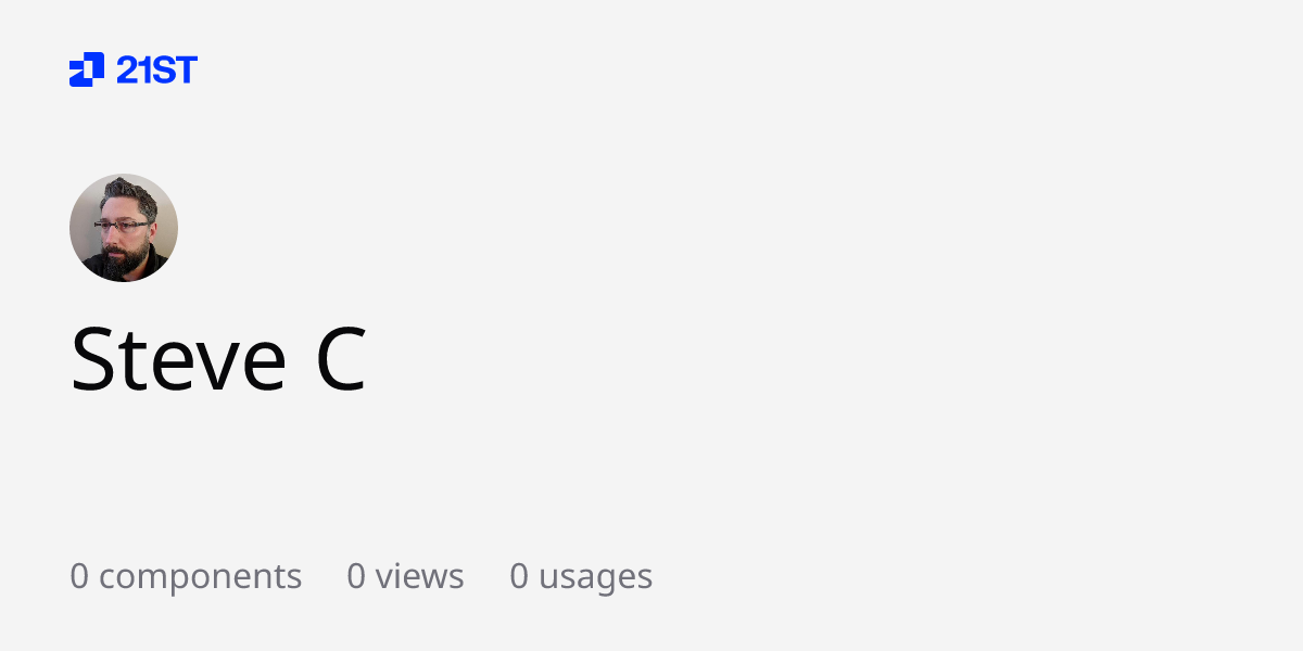 Steve C | 21st.dev - Discover, share, and craft UI components | 21st.dev