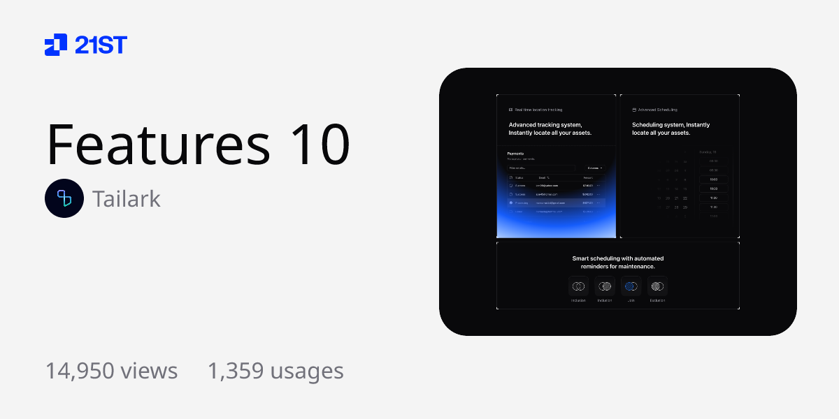 Features 10 | Community Components - 21st.dev - The first vibe-crafting ...