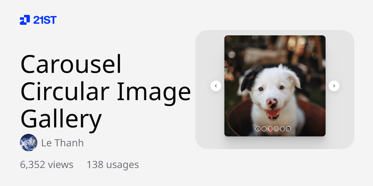 Carousel Circular Image Gallery | Community Components - 21st.dev - The first vibe-crafting tool ...
