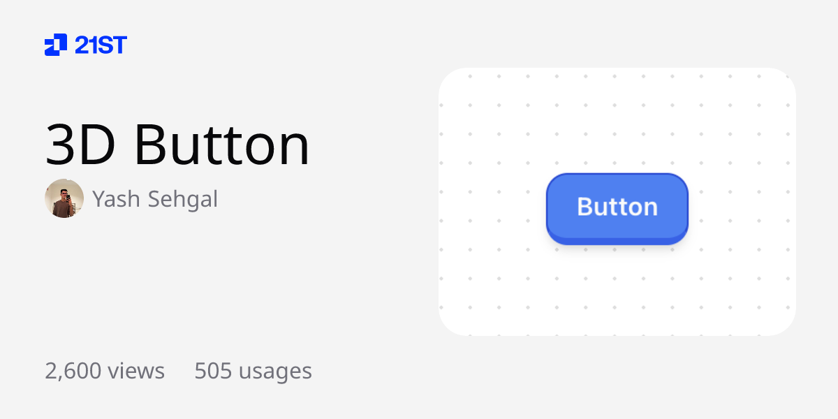 3D Button | 21st.dev - The first vibe-crafting tool | 21st.dev